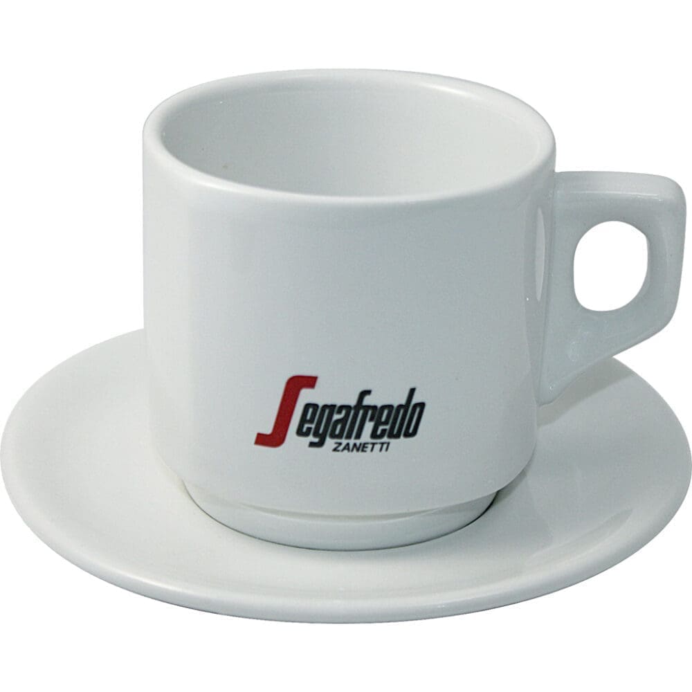 Segafredo Cappuccino Cup & Saucer - large, set of 4