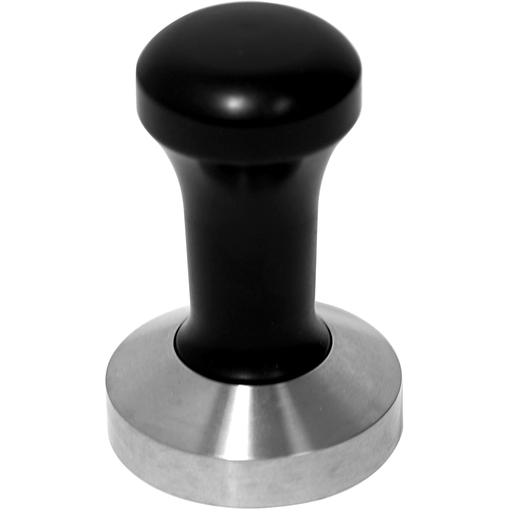 Black Tamper with a 57MM Stainless Steel Base