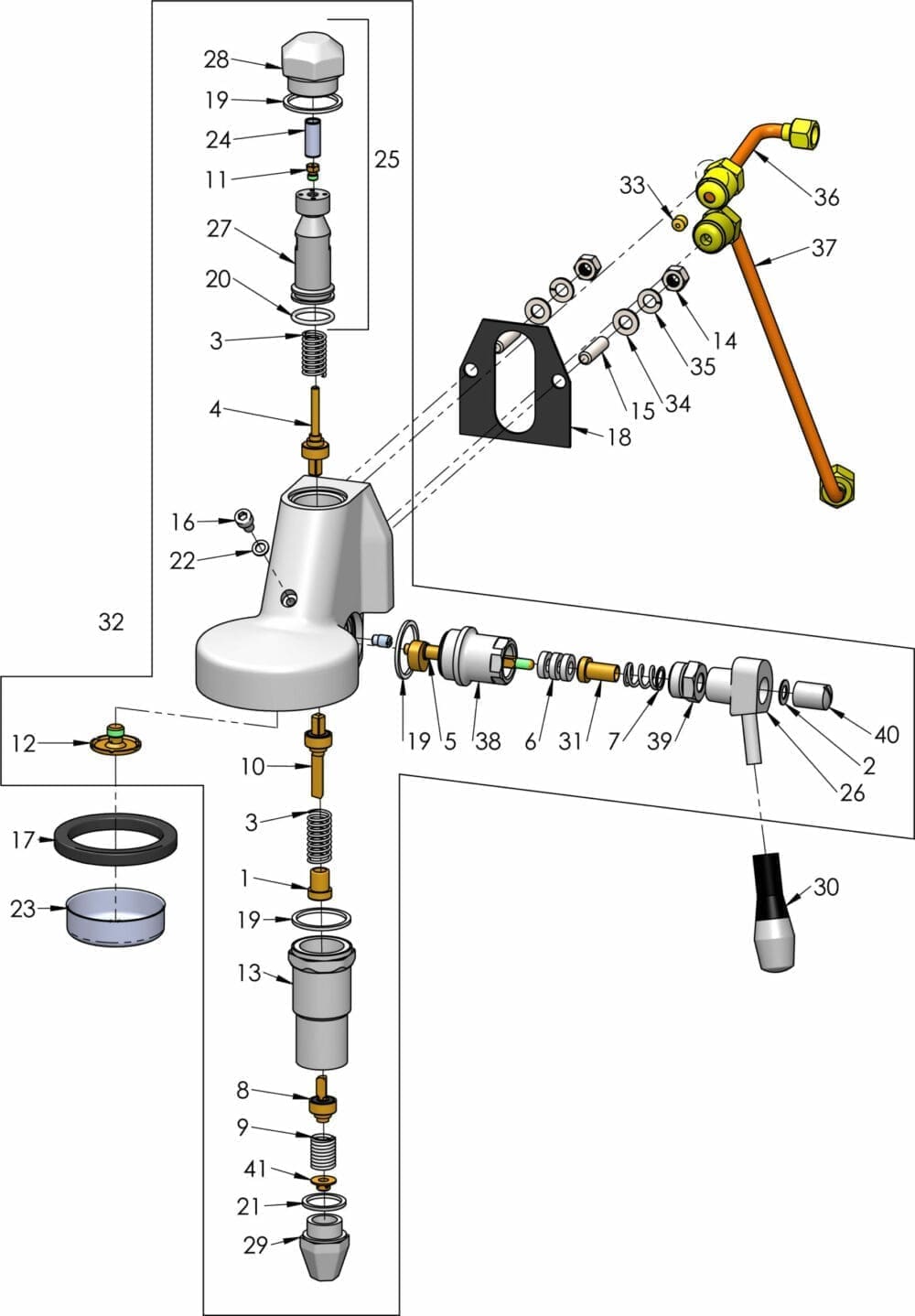 Parts Diagram - ECM Mechanika V Slim | 1st-line.com