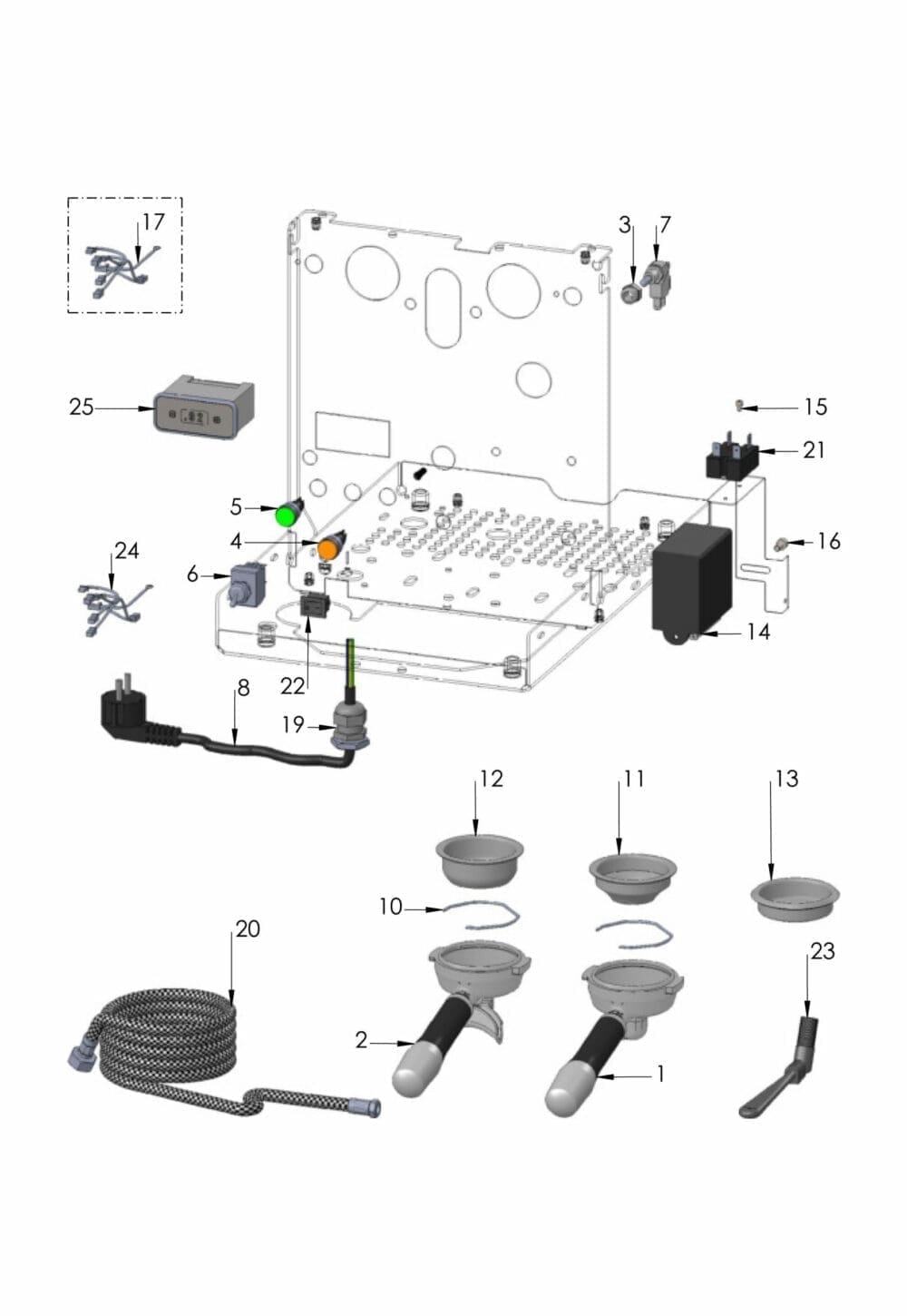 Parts Diagram - ECM Technika V Profi PID | 1st-line Equipment, LLC