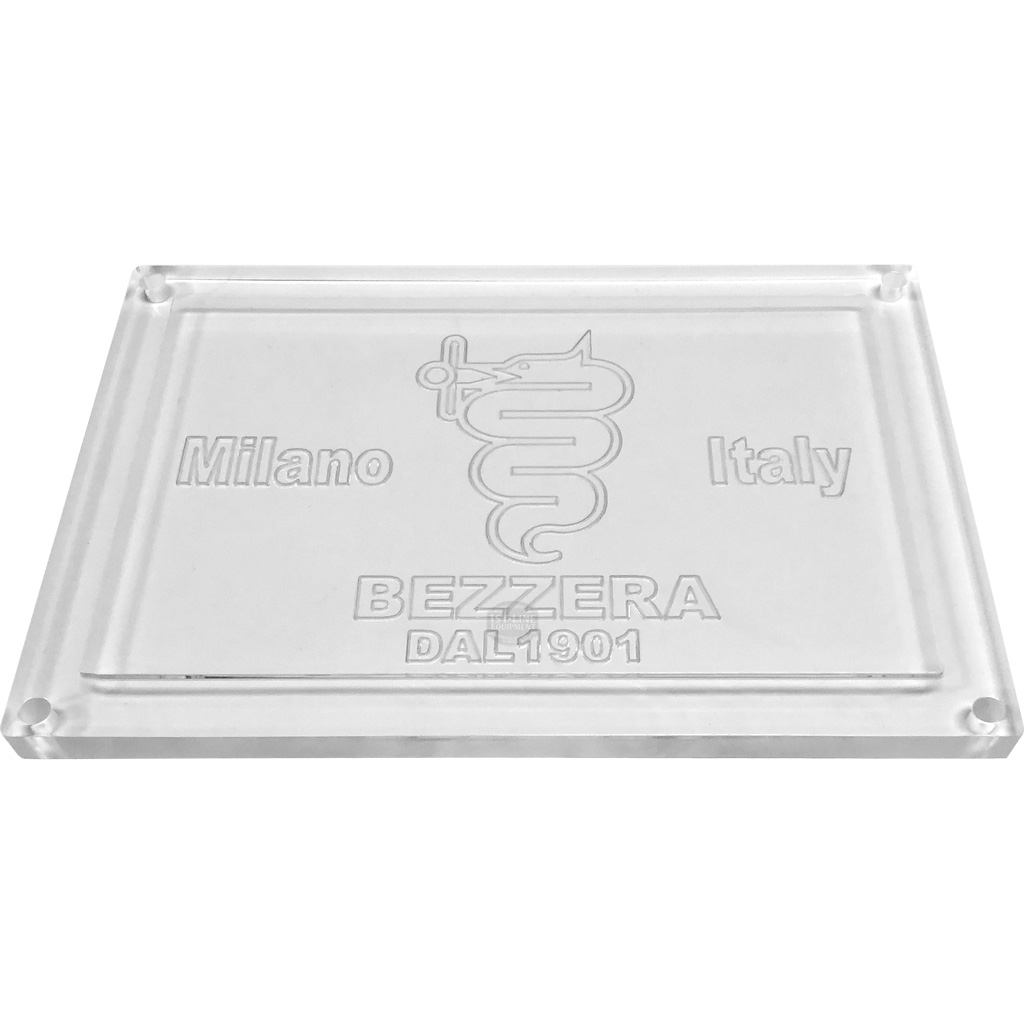 Bezzera 5370012 Back Clear Logo Plate - 1st-line Equipment