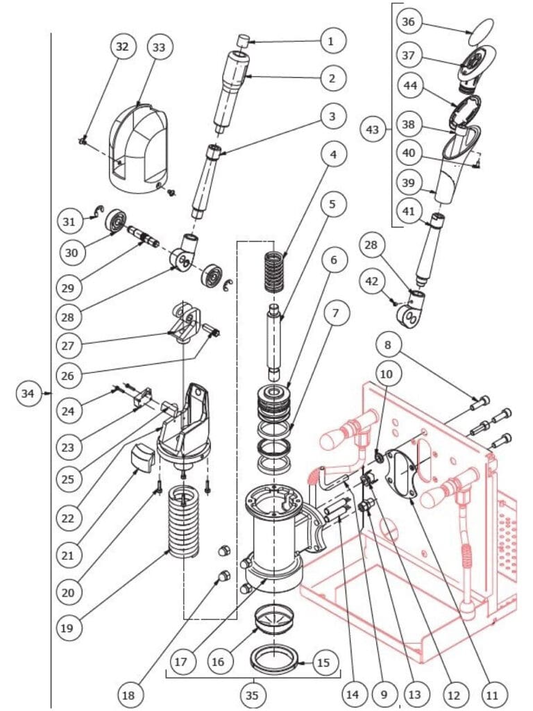 Parts Diagram - Bezzera Strega | 1st-line.com