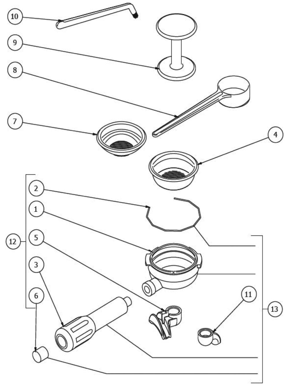 Parts Diagram - Bezzera Strega | 1st-line Equipment, LLC