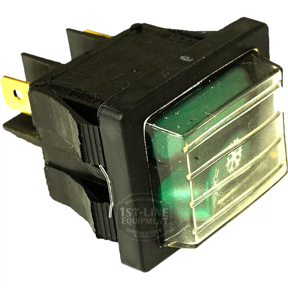 DH.320 LUMINOUS SWITCH WITH GREEN INDICATOR LAMP | 1st-line.com