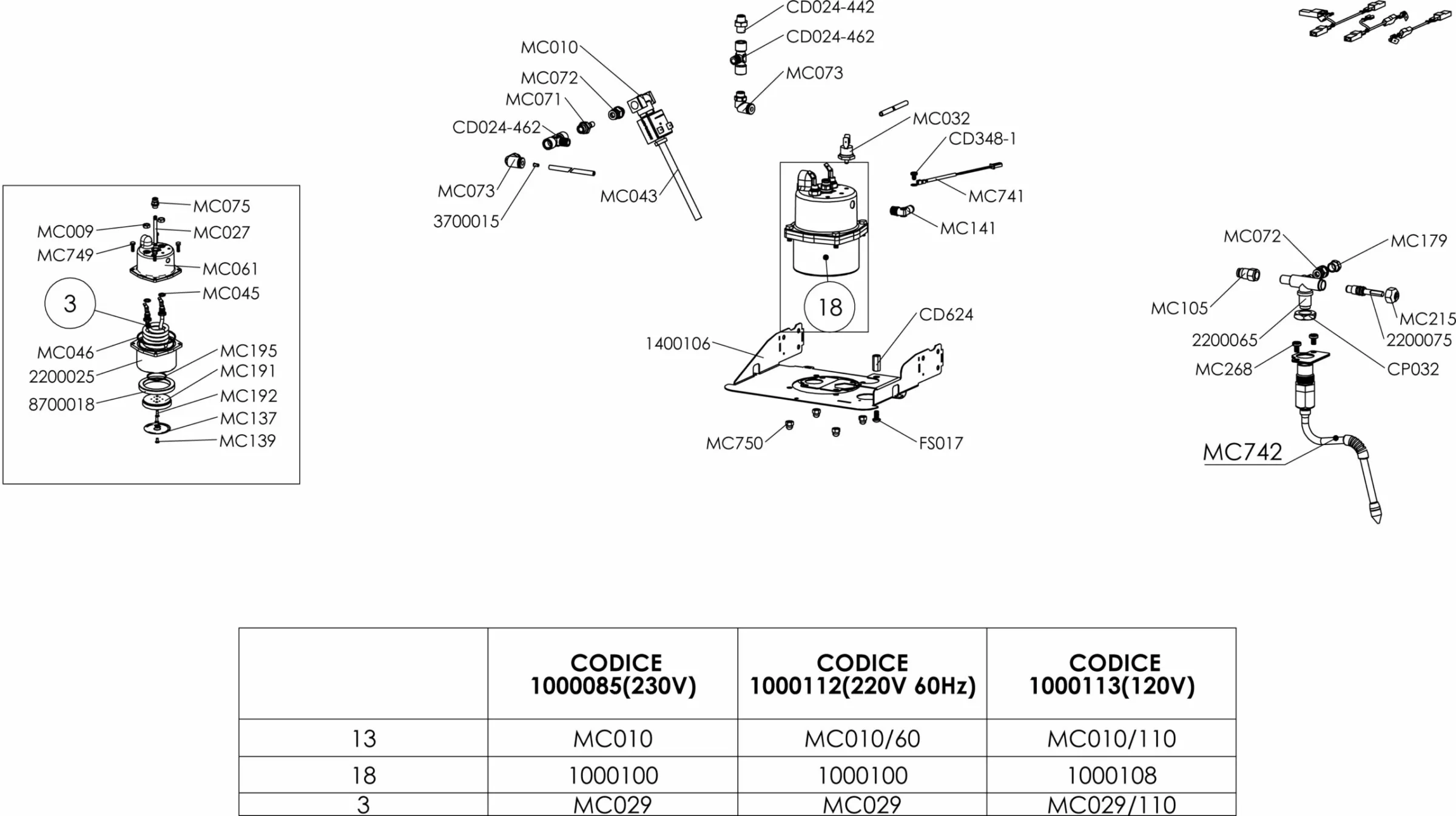 Parts Diagram - Lelit PL81T Grace | 1st-line.com