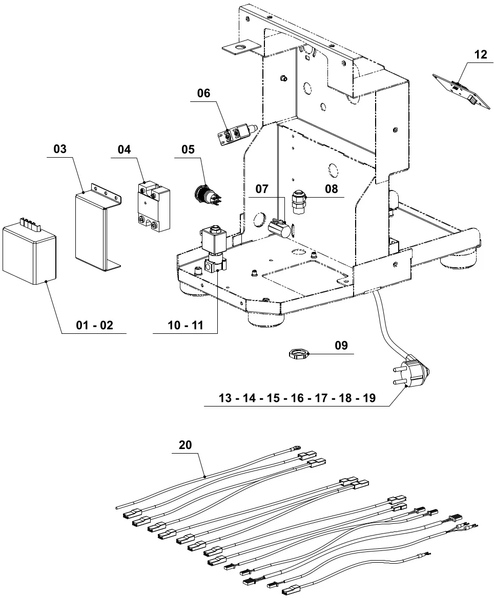 Parts Diagram - VBM Domobar Junior HX | 1st-line.com