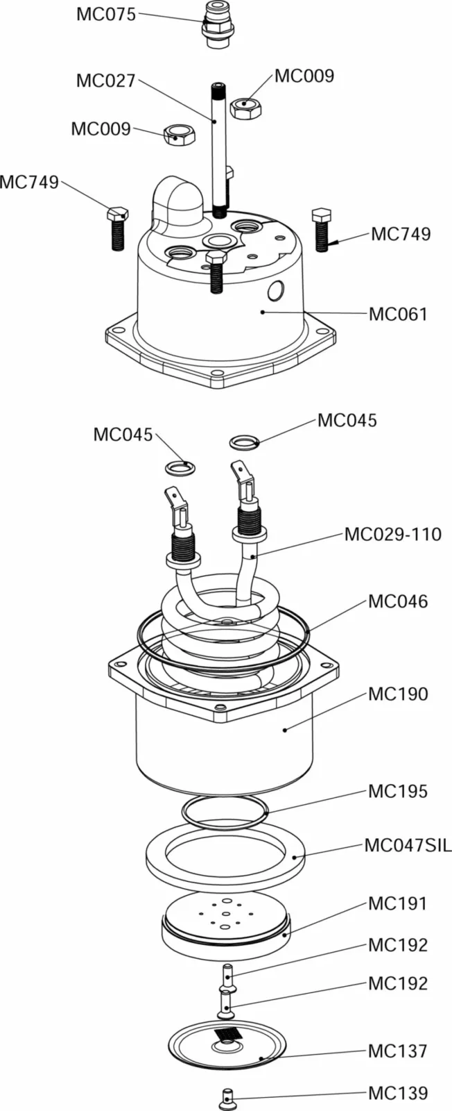 Parts Diagram - Lelit PL41LEM Anna | 1st-line.com