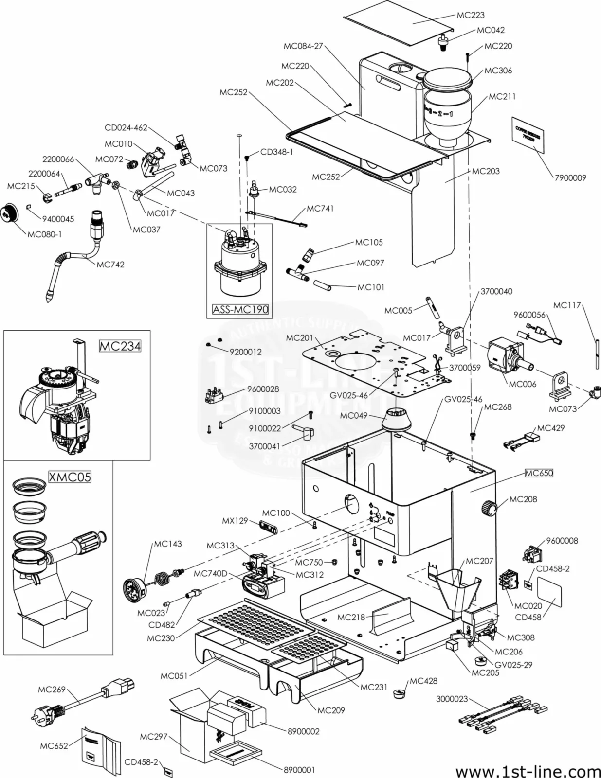 Parts Diagram - Lelit PL042TEMD Anita | 1st-line.com