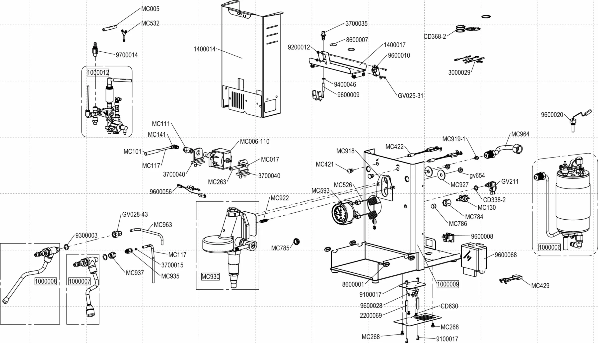 Parts Diagram - Lelit PL62 Mara | 1st-line.com