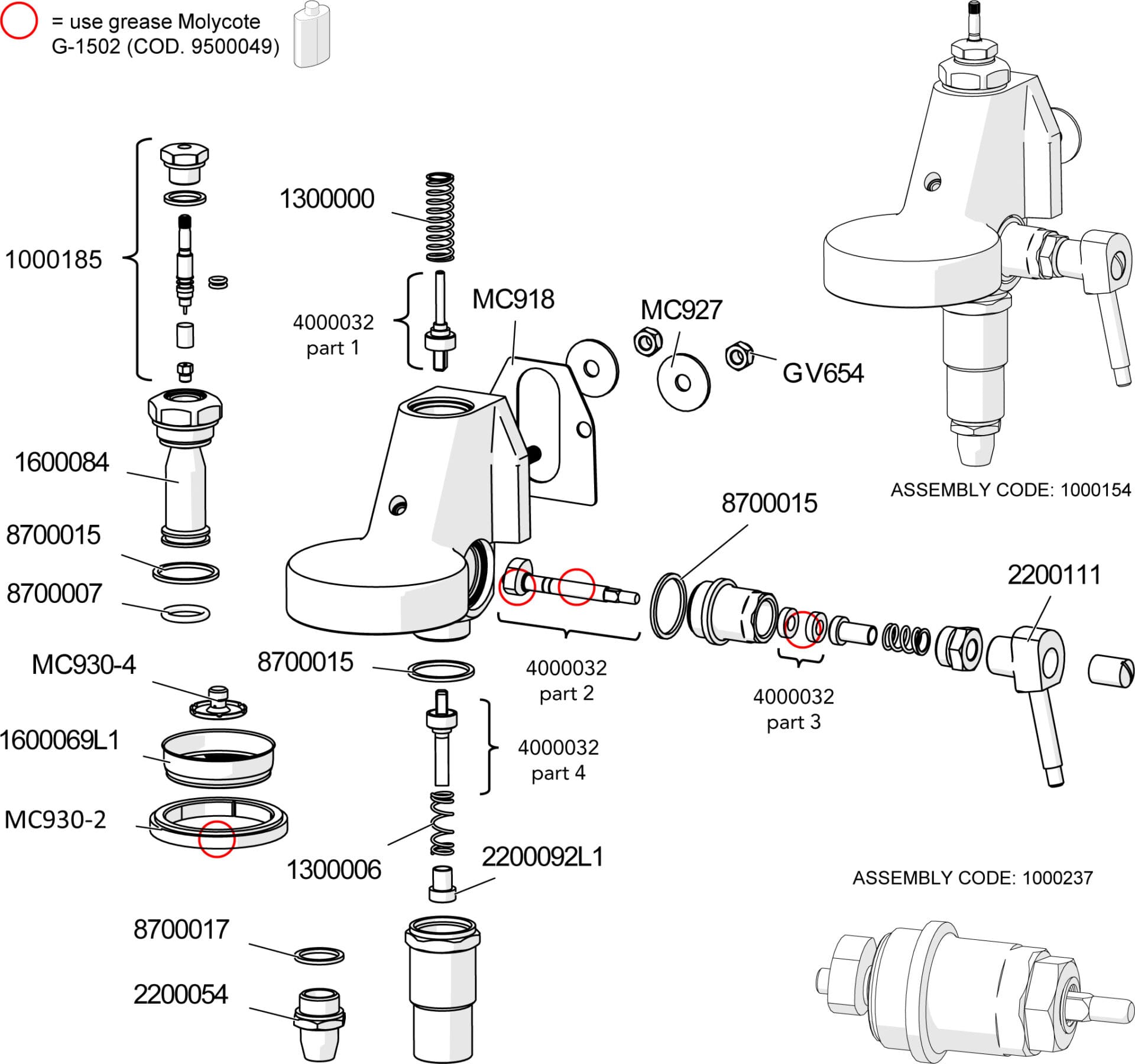 Parts Diagram - Lelit PL162Tcb Bianca - 1st-line Equipment, LLC