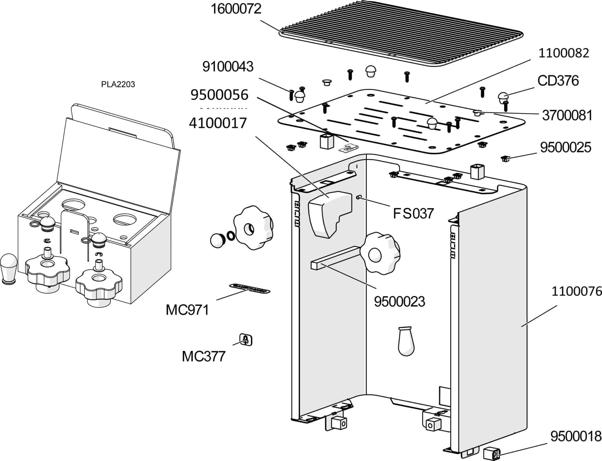 Parts Diagram - Lelit PL162Tcb Bianca - 1st-line Equipment, LLC