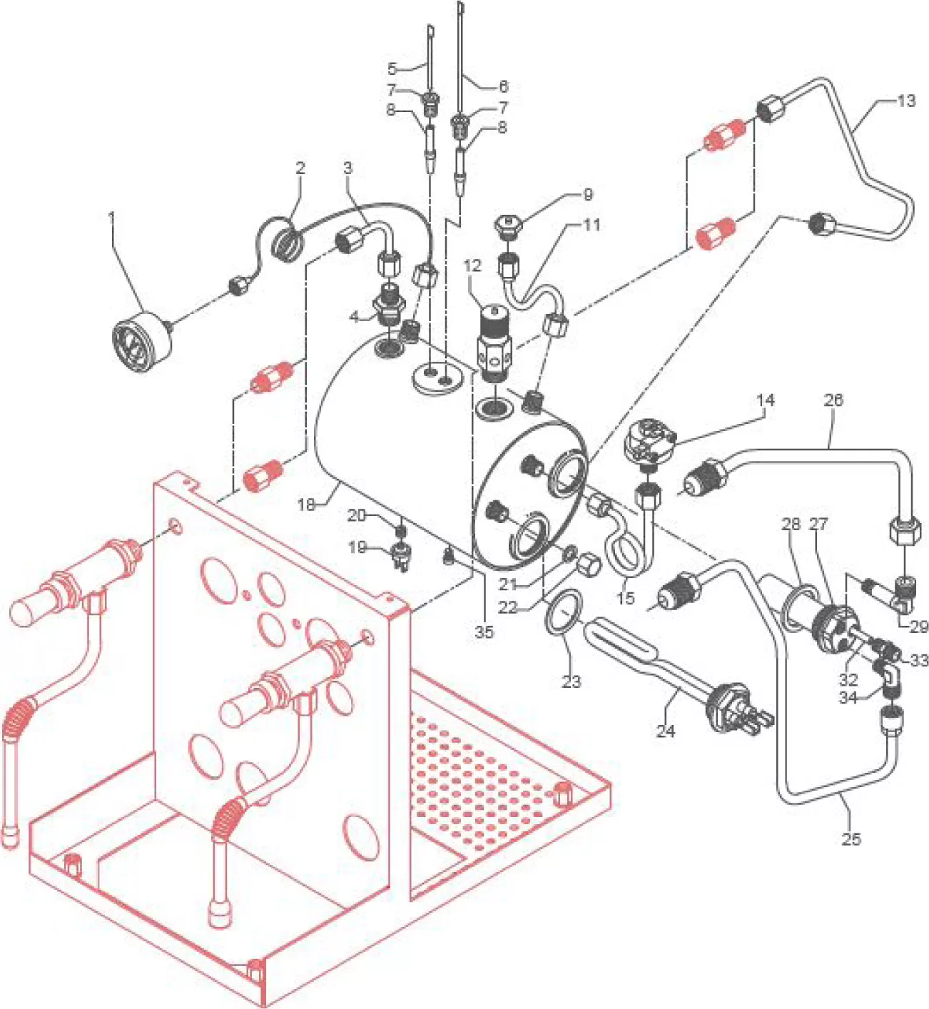 Parts Diagram Bezzera Magica PID | 1st-line.com